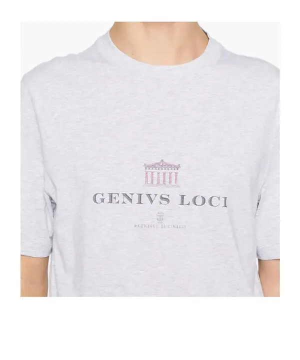 Brunello Cucinelli Graphic-print T-shirt - Grey
