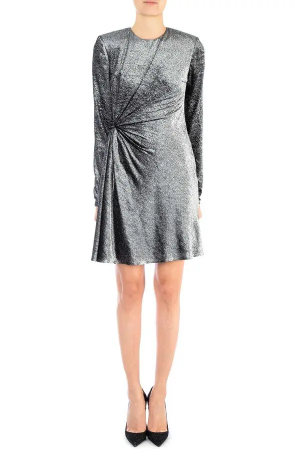 Saint Laurent Gathered Front Mini Dress