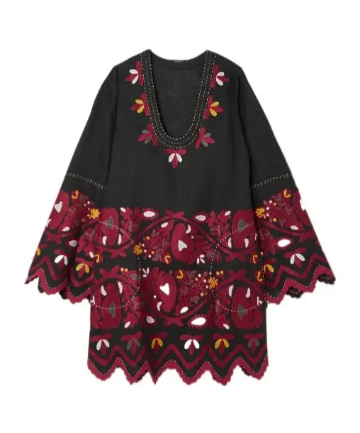 Vita Kin Pippa Embroidered Linen Mini Dress