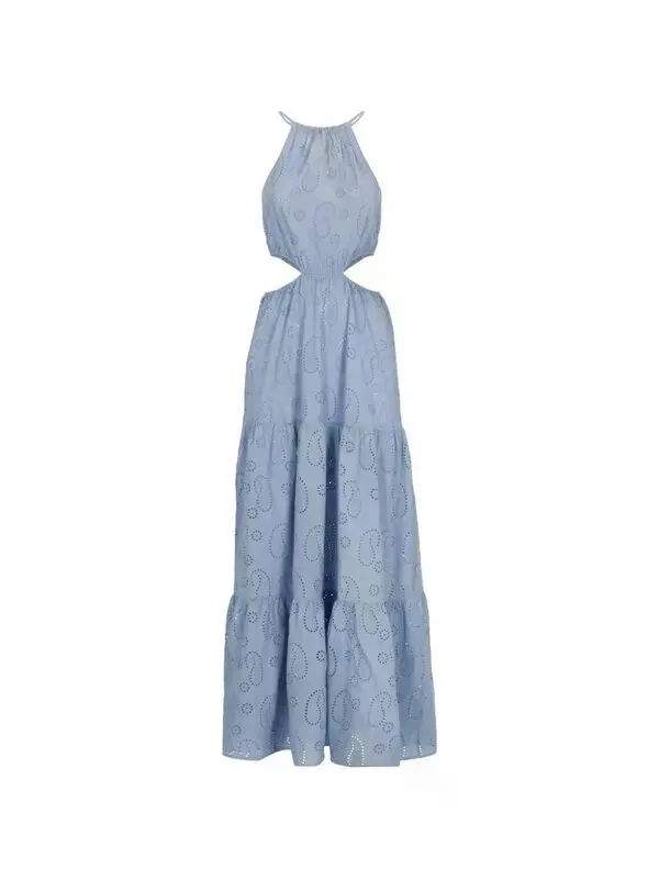 MC2 SAINT BARTH Kaby Broderie Anglaise Maxi Dress - Blue