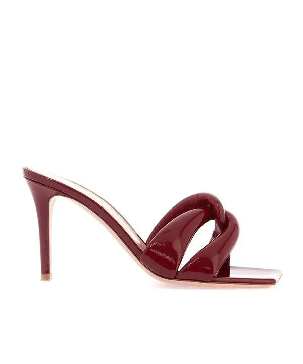 GIANVITO ROSSI Amour Twisted Detail Mules - Red