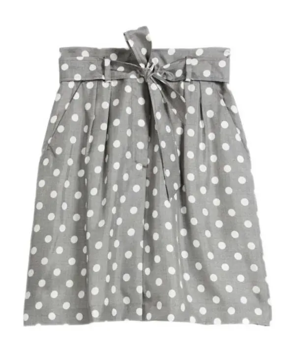 Max Mara Polka Dot Belted Skirt
