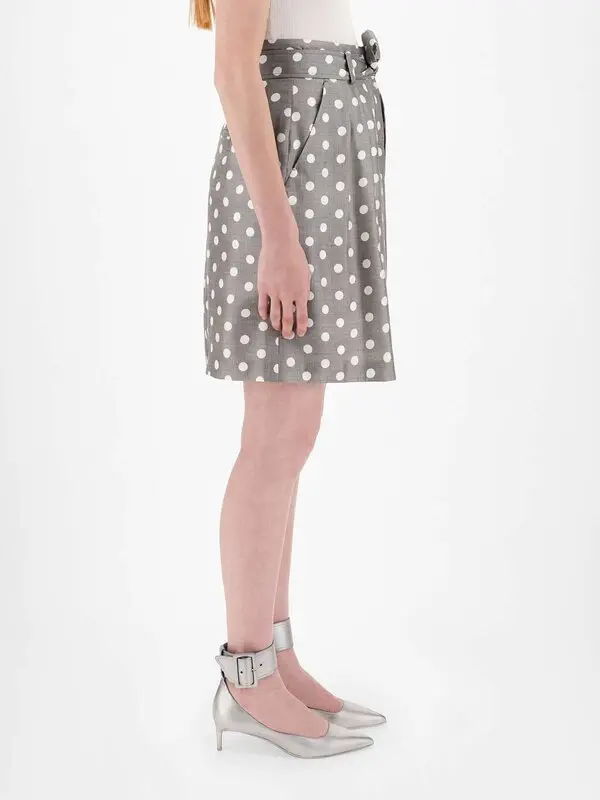 Max Mara Polka Dot Belted Skirt