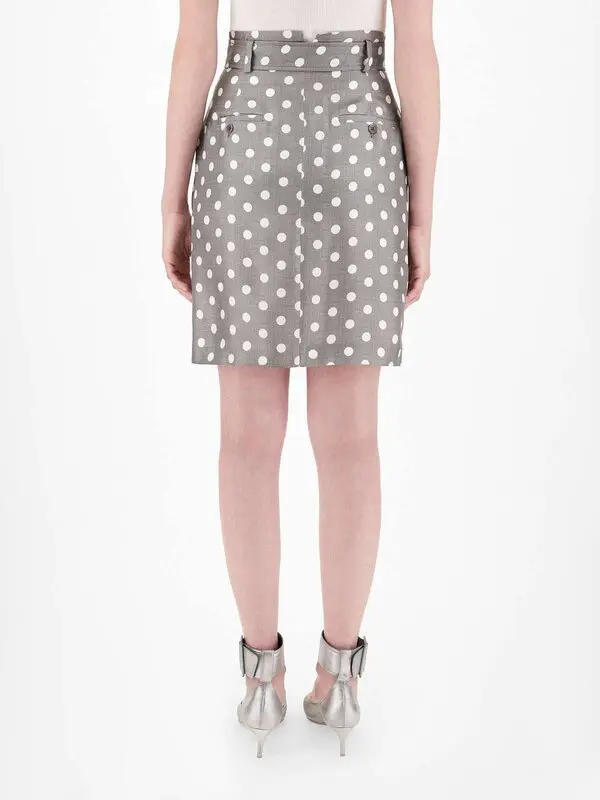 Max Mara Polka Dot Belted Skirt