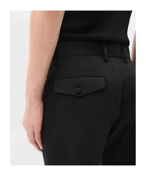 ANN DEMEULEMEESTER Vald Slim Fit Bootcut Trousers With Button Detail