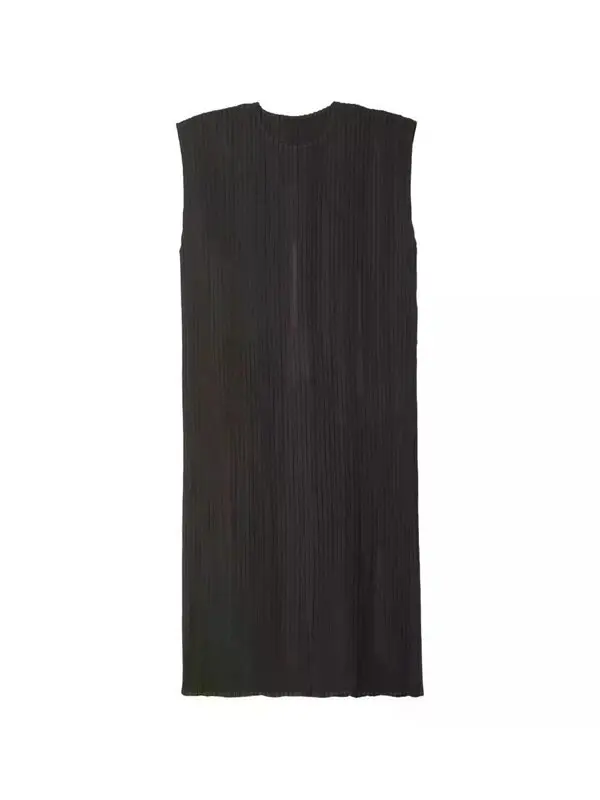 Issey Miyake Pleated Sleeveless Mini Dress