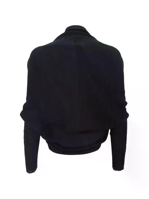 Agnona Ribbed-knit Batwing Cardigan - Blue
