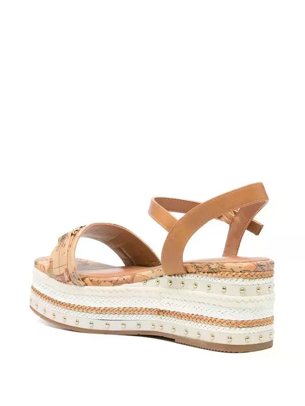 ALVIERO MARTINI 1° CLASSE Geo Map Platform Sandals