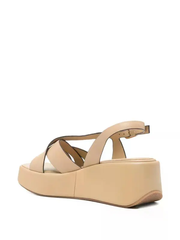 BRUNO PREMI Leather Platform Sandals