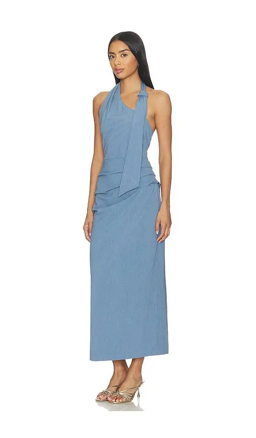 SOVERE / Deena Knit Crepe Maxi Dress With Front Knot Detail