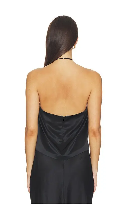 Cinq À Sept Hallie Halterneck Top With Waterfall Ruffling