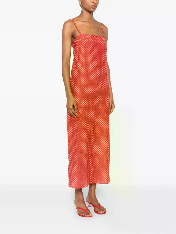 Matteau Polka Dot Midi Dress