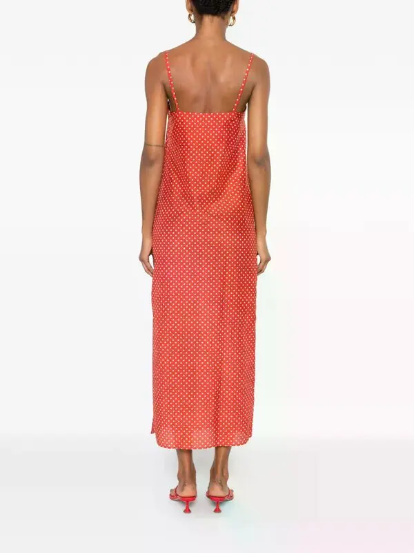 Matteau Polka Dot Midi Dress