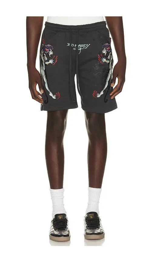 Ed Hardy Graphic Fleece Shorts