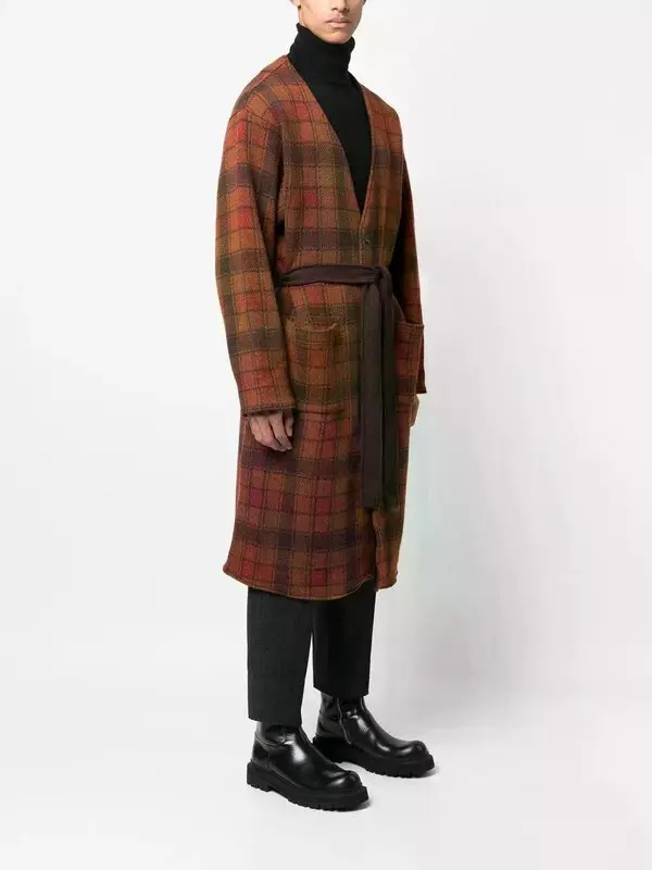 WHITE MOUNTAINEERING Checked Tie-waist Cardigan