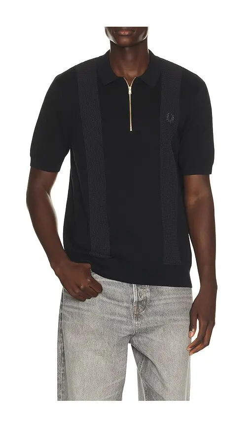 Fred Perry Panel Detail Knitted Polo In . Also