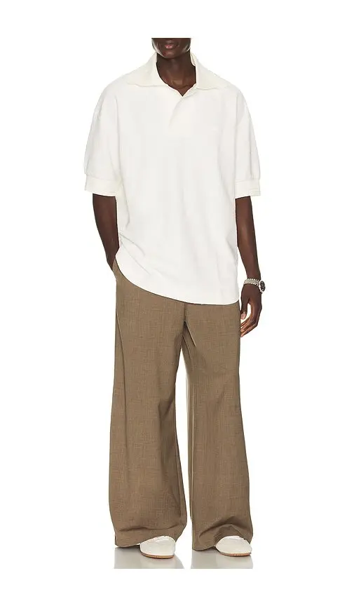 Lacoste Loose Fit Boucle Knit Polo Shirt In . Also