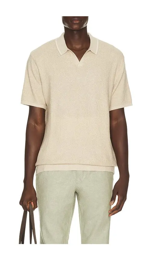 Marine Layer Greyson Knitted Polo In . Also