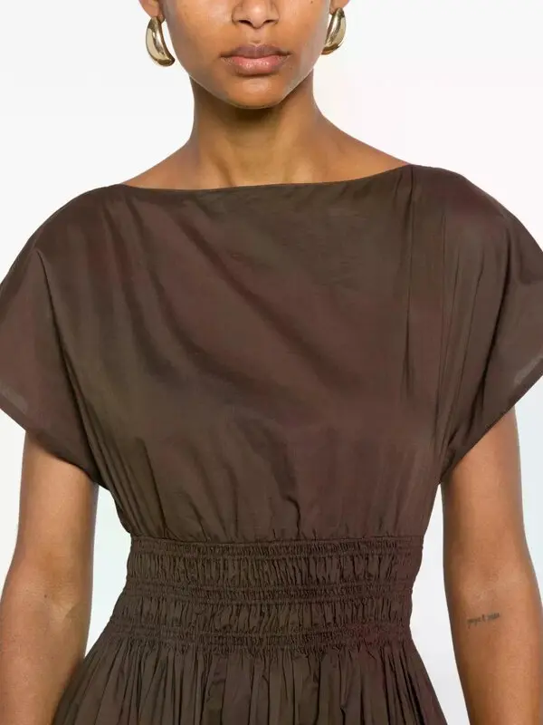 Matteau Shirred-waist Midi Dress