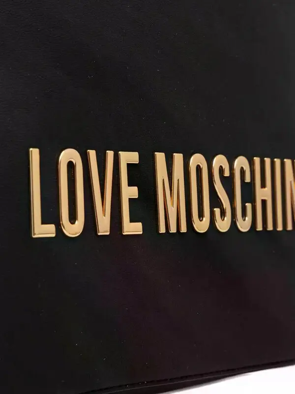 Moschino Logo Plaque Backpack - Black