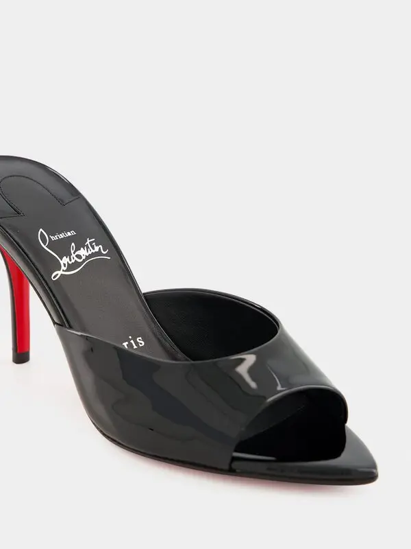 CHRISTIAN LOUBOUTIN Miss Z 80 Patent Leather Mules
