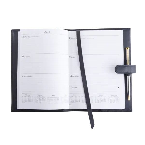 ROYCE NEW YORK 2026 Weekly Refillable Calendar Planner - Blue