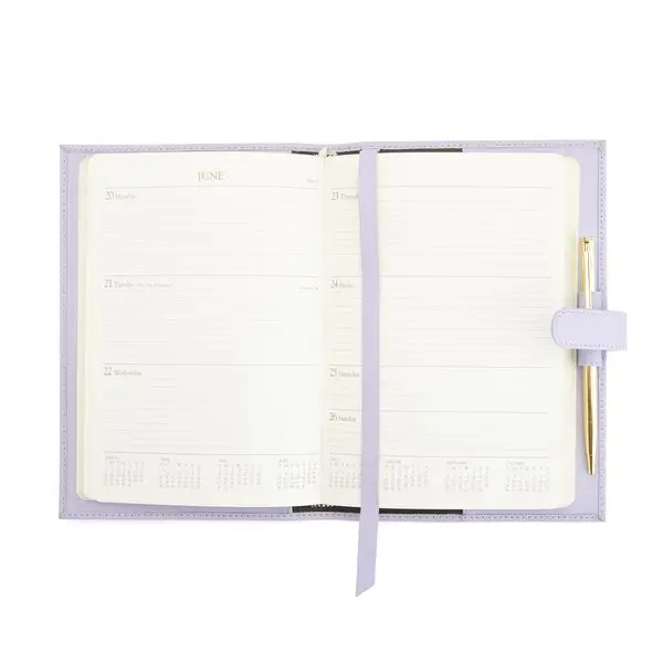 ROYCE NEW YORK 2026 Weekly Refillable Calendar Planner - Lavender