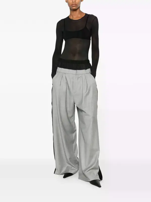 LUTZ HUELLE Pleated Wide-leg Trousers