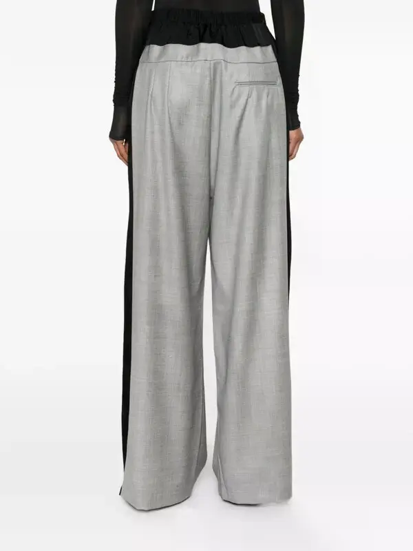 LUTZ HUELLE Pleated Wide-leg Trousers