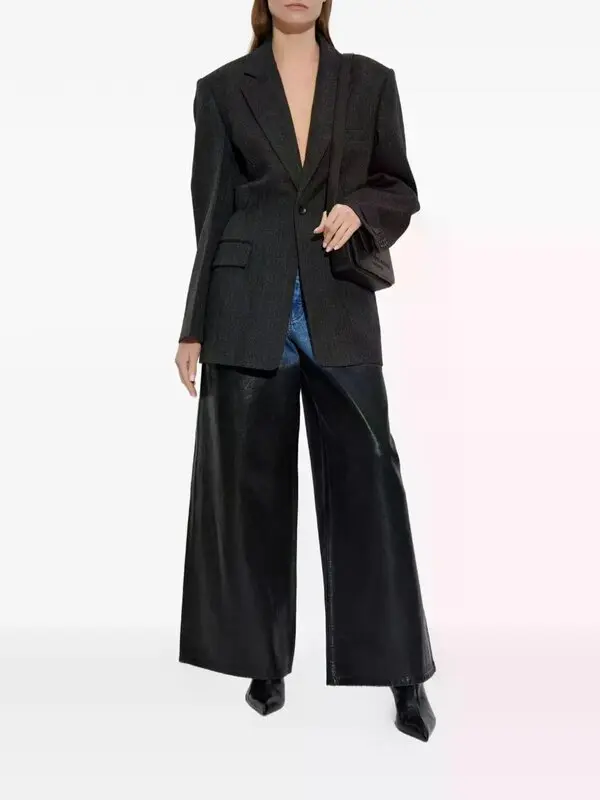 Alexander Wang Cinched-waist Wool-twill Blazer - Grey