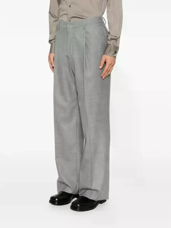 LARDINI Pleated Wide-leg Trousers