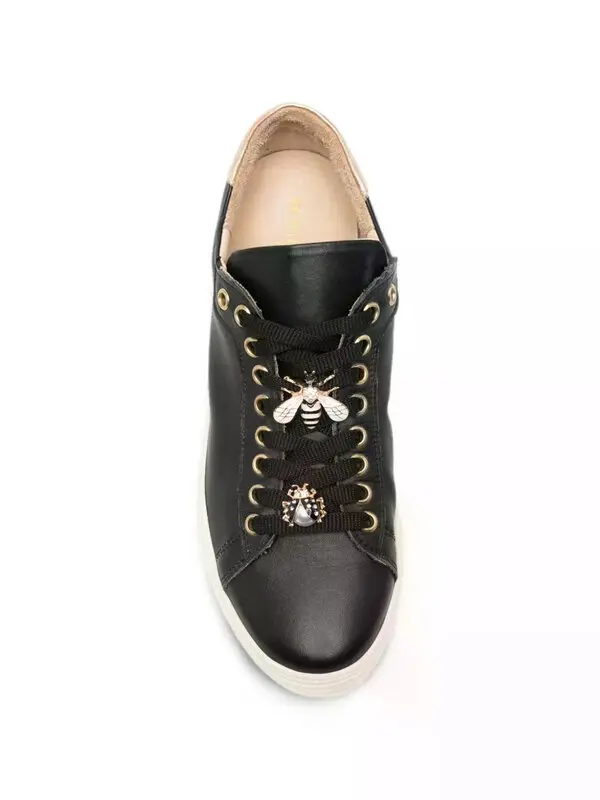 SERGIO MORETTI FIRENZE Metallic Panel Sneakers With Embellishments