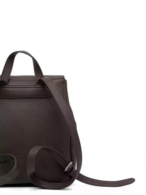Armani Exchange Pebbled-effect Backpack With Logo Plaque
