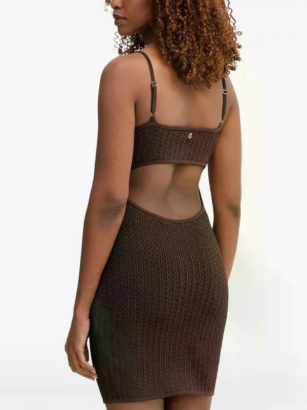 Guess Cut-out Pointelle-knit Mini Dress