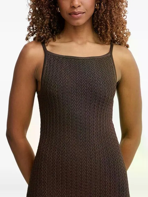 Guess Cut-out Pointelle-knit Mini Dress