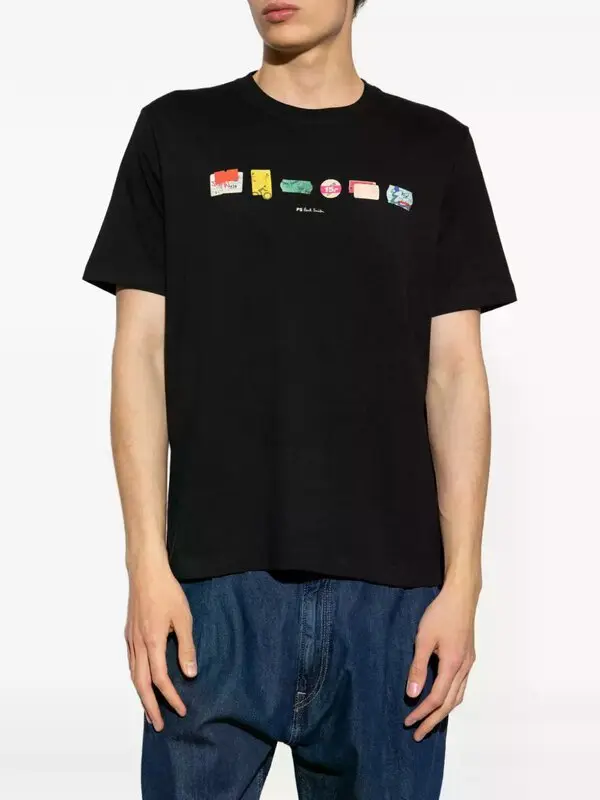 Paul Smith Stickers Print T-shirt - Black
