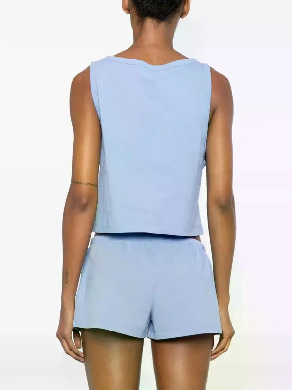 SPORTY & RICH Cornflower Cropped Tank Top