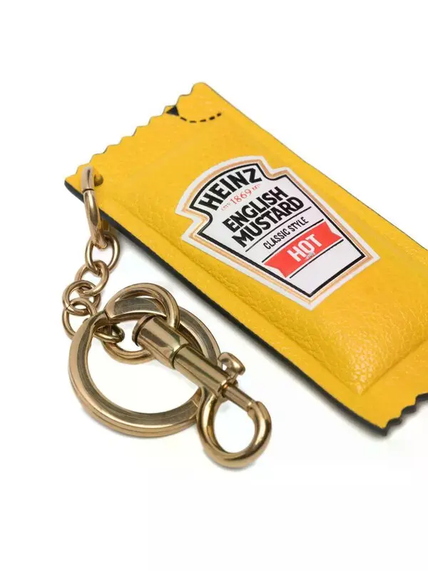 ANYA HINDMARCH Heinz English Mustard Leather Keyring