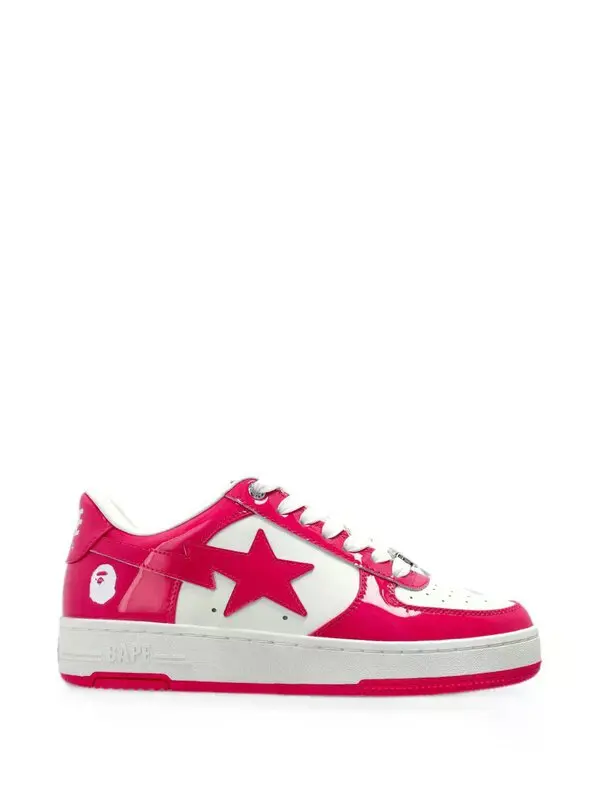 A BATHING APE Patent Leather Sta Sneakers - Pink