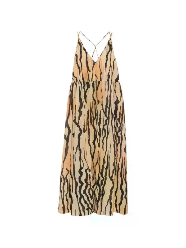 Nanushka Fyana Animal-print Maxi Dress - Neutrals