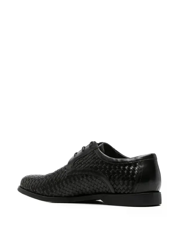 ALBERTO GOZZI Woven Texture Lace-up Derby Shoes