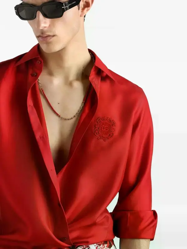 Dolce & Gabbana Martini Shirt In Silk Twill