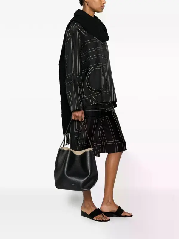 TOTEME Monogram Print Shorts - Black