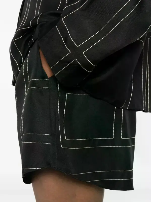 TOTEME Silk Shorts With Geometric Print