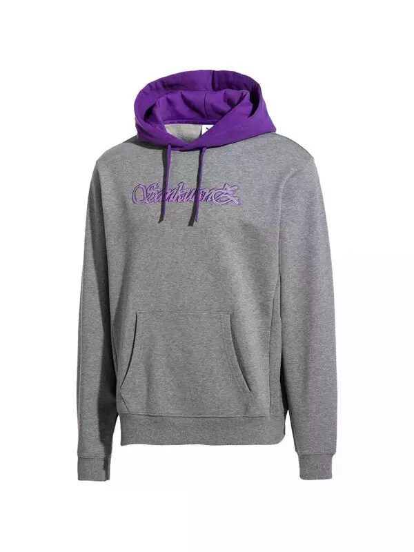 PUMA Sankuanz Logo-embroidered Hoodie - Grey