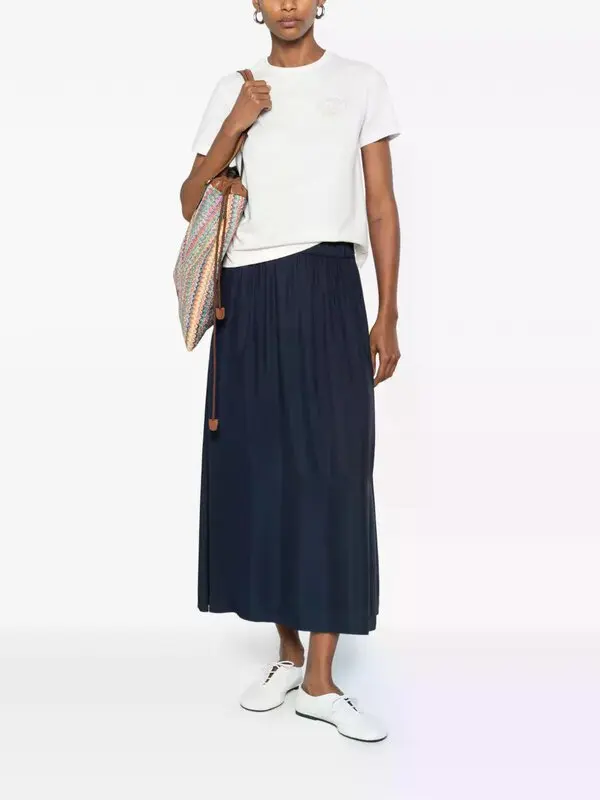 Gant Elasticated Waistband Gathered Midi Skirt