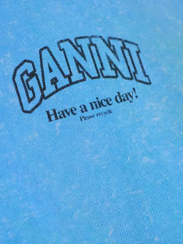 GANNI Logo Embroidered Sweatshirt