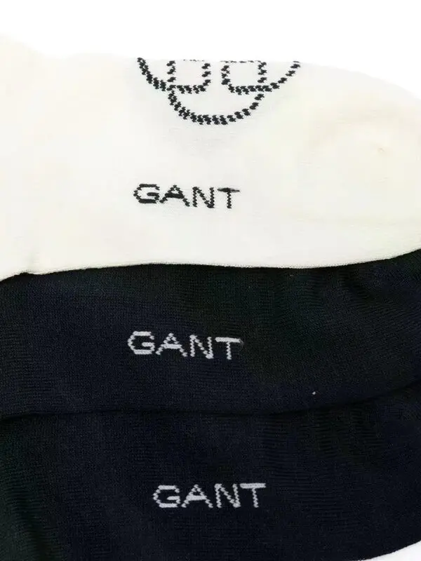 Gant Logo-print Ankle Socks Set Of Three