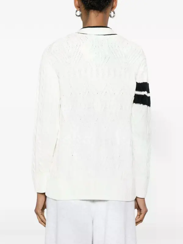 Gant Cable-knit Embroidered Cardigan