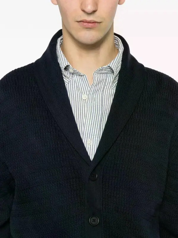 Gant Shawl Collar Waffle Knit Cardigan